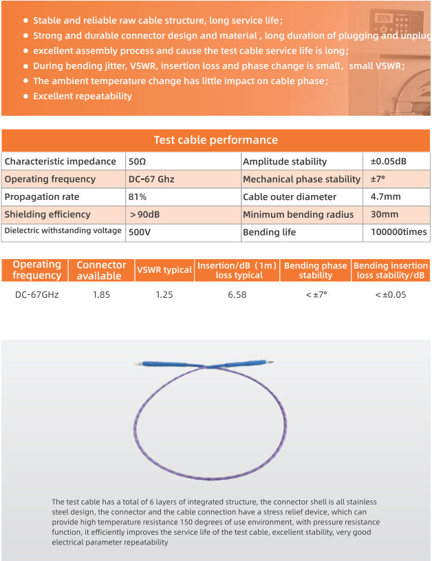 67GHz Precision Test Cable - 湾赛电子科技（上海）有限公司